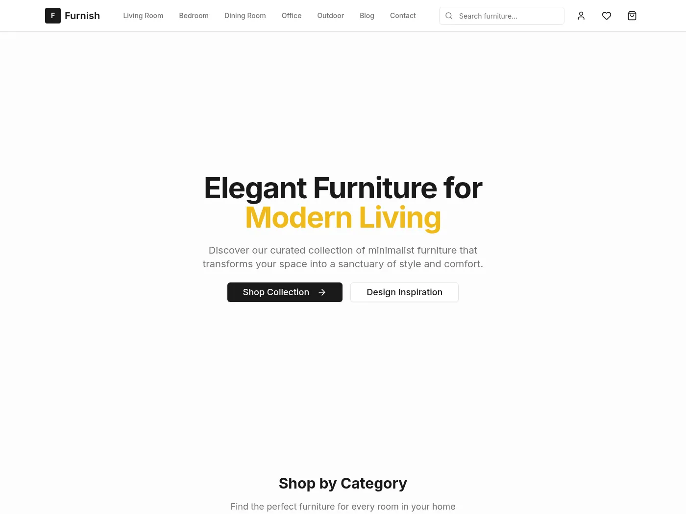 Minimalist Furniture Online Store