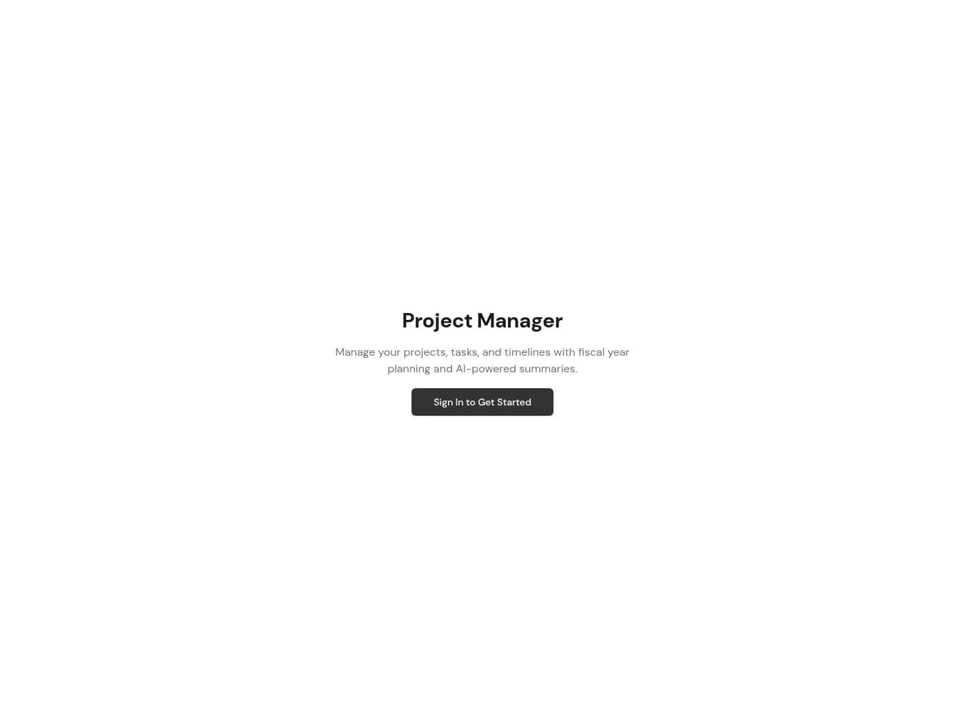 Minimalist Multi-Project Planner with Fiscal Year, Calendar, RAID Log, and AI Summaries