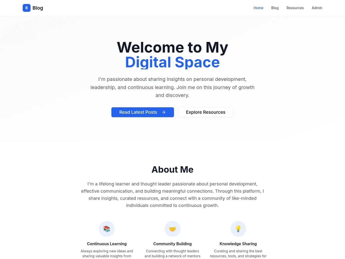 Minimalist Personal Blog & Brand Website
