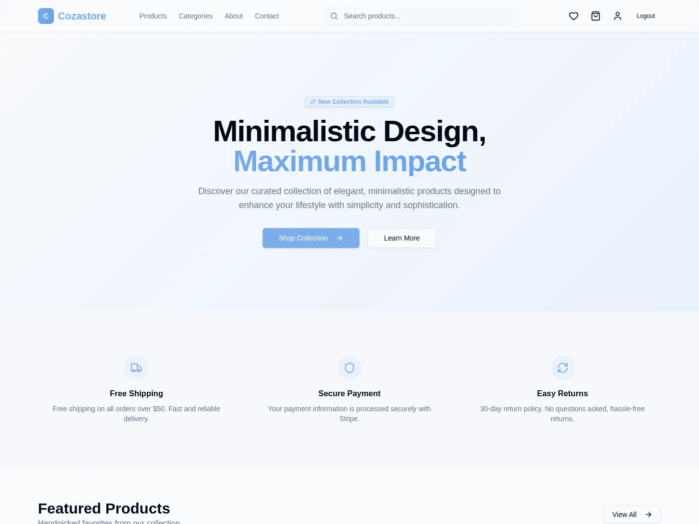 Kairo-Inspired Minimalistic Ecommerce Platform