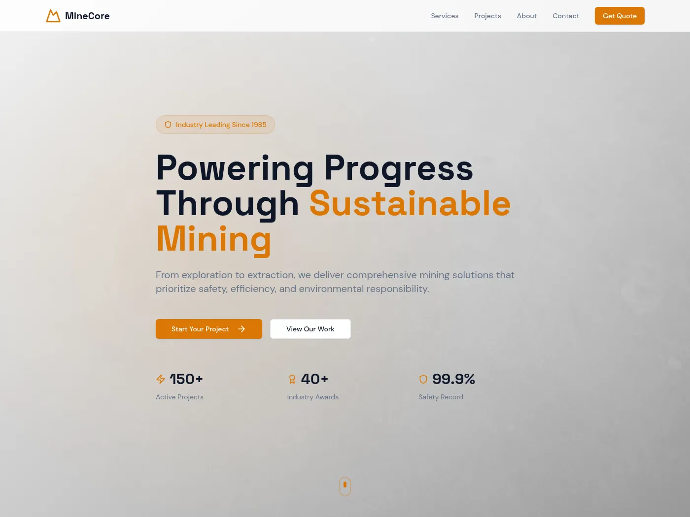 Mining Company Website
