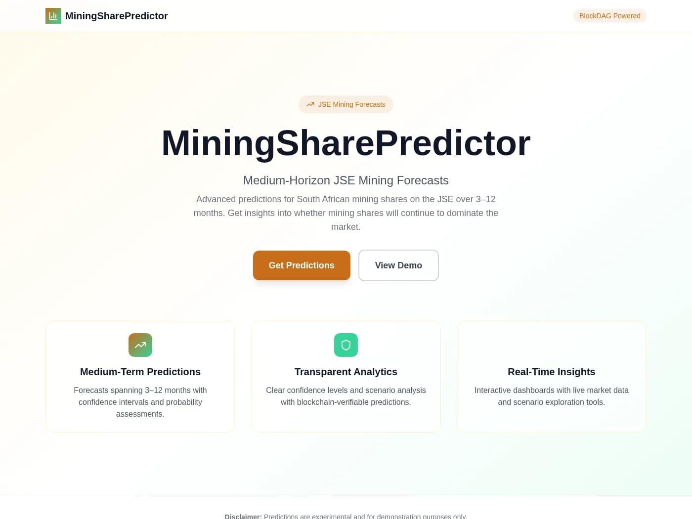 MiningSharePredictor – Medium-Horizon South African Mining Share Performance Forecasts