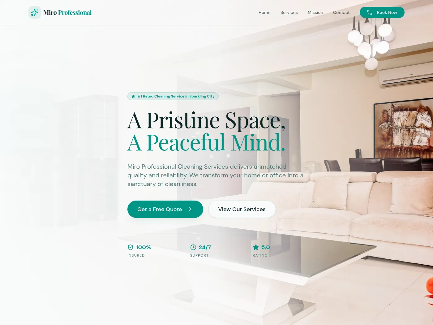 Miro Cleaning Website