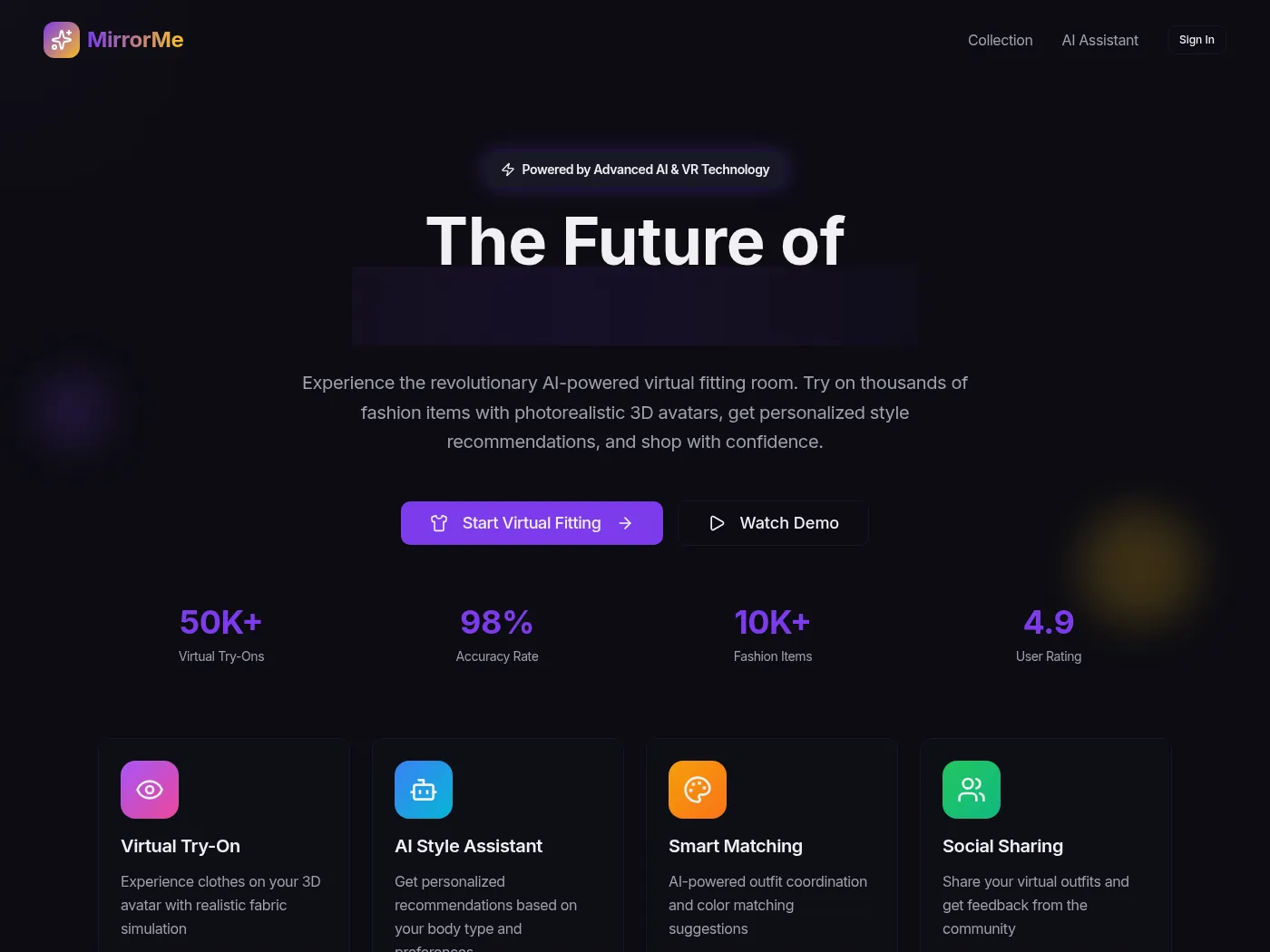 MirrorMe: AI-Fashion Boutique with Virtual Reality Fitting