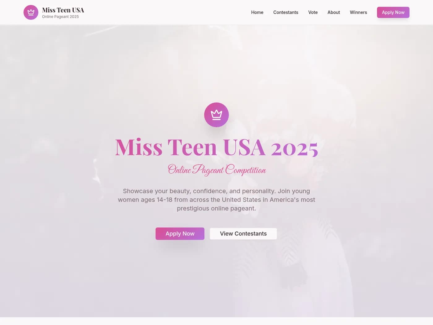Miss Teen USA Online Pageant Platform