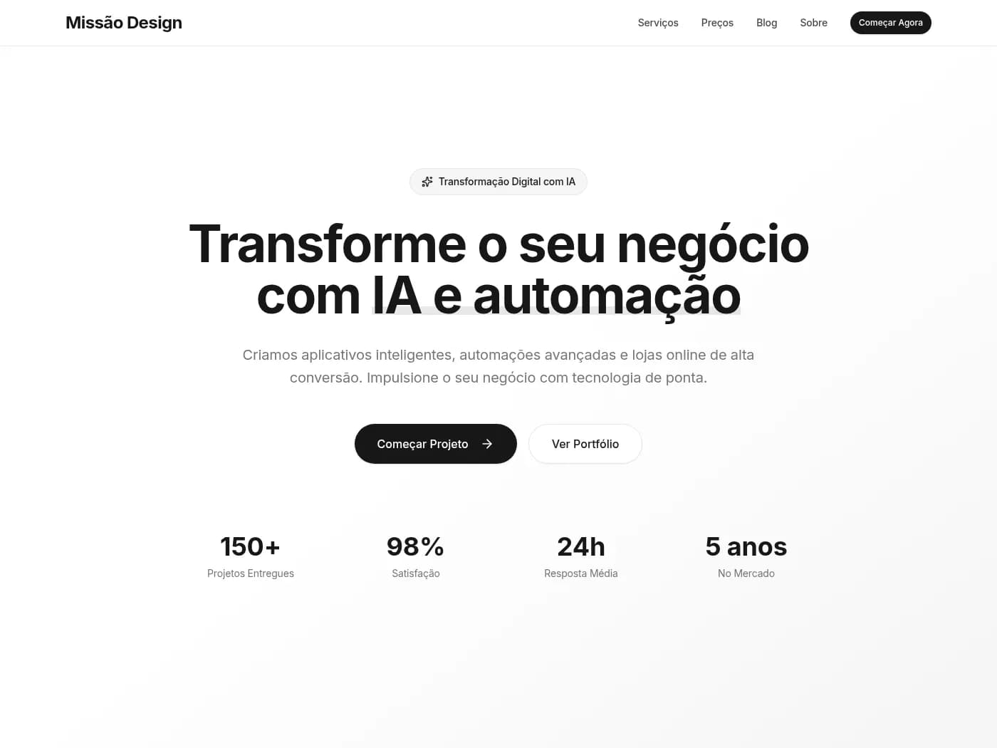 Missão Design 2.0: Agência Digital de Alta Conversão com IA e Automação