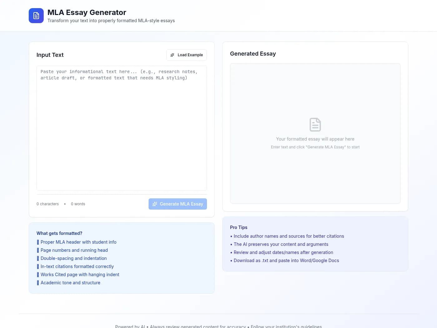 MLA Essay Generator for Emergency Vehicle Awareness