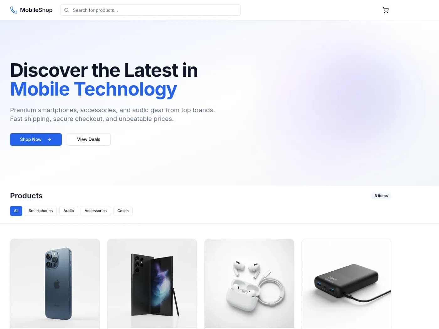 Mobile & Accessories Ecommerce Platform