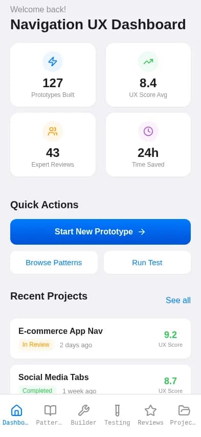 Mobile App Navigation UX/UI Consultancy