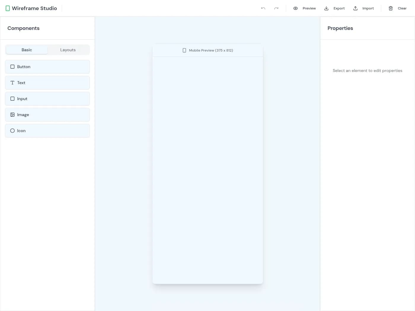 Mobile App Service Electronic UI/UX Wireframe