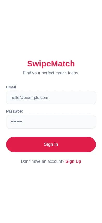 SwipeMatch: Modern Mobile Dating Prototype