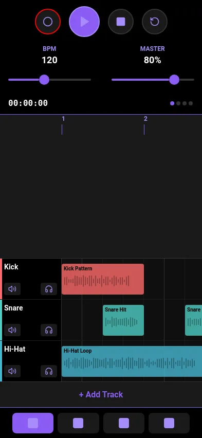Mobile Digital Audio Workstation (DAW) Inspired by Caustic 3 and FL Studio Mobile