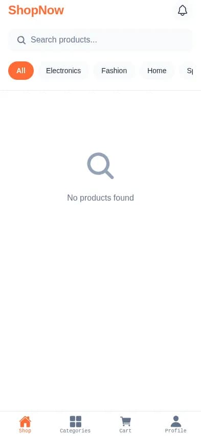 Mobile E-commerce Shopping App
