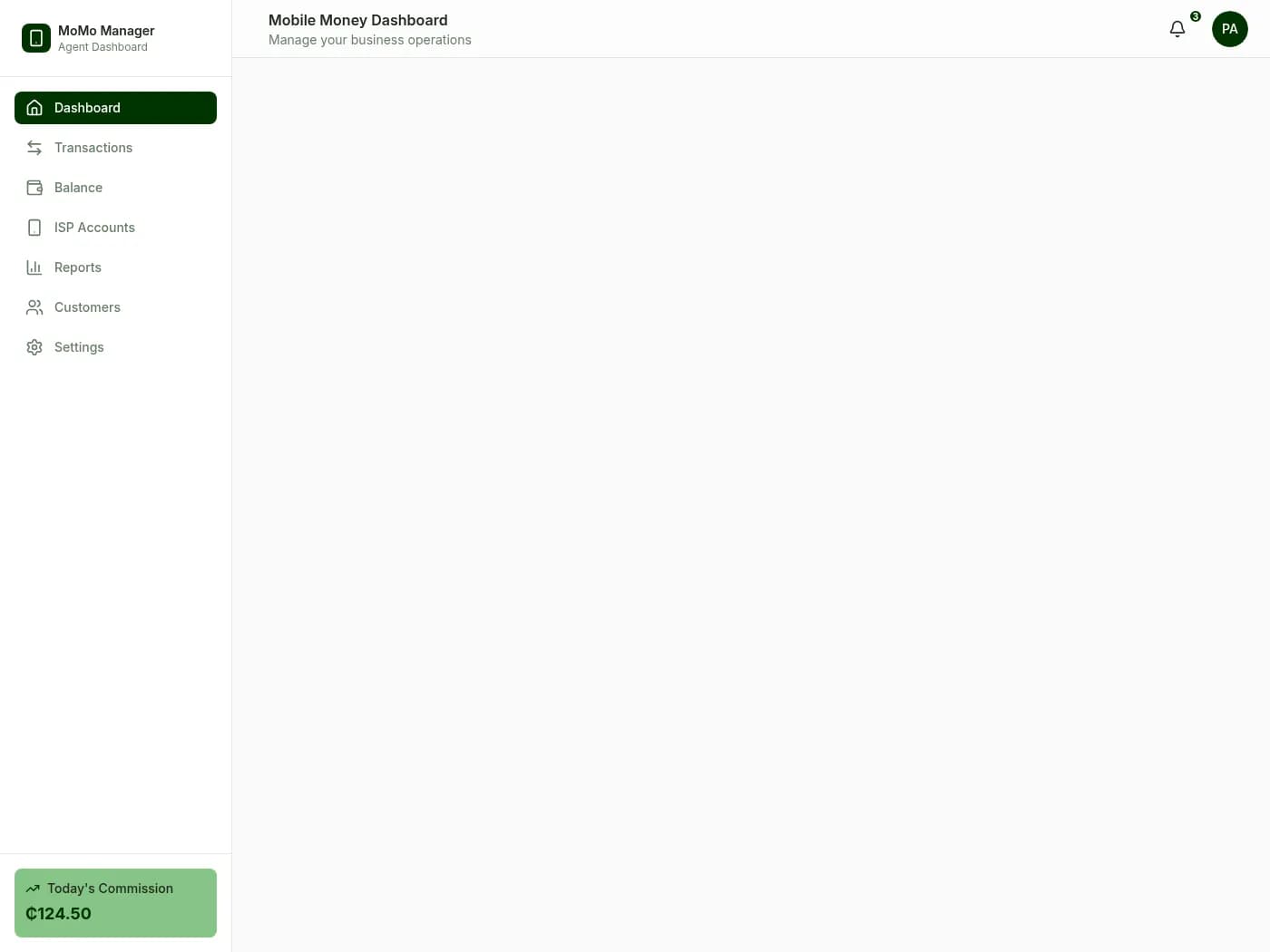 Universal Mobile Money Agent Business Manager