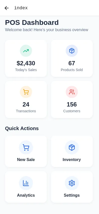 Mobile Point of Sale System