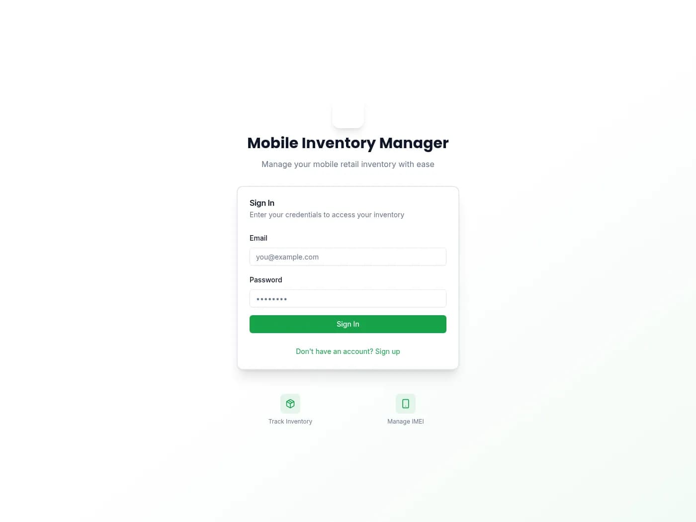 Mobile Retailer Inventory SaaS Platform