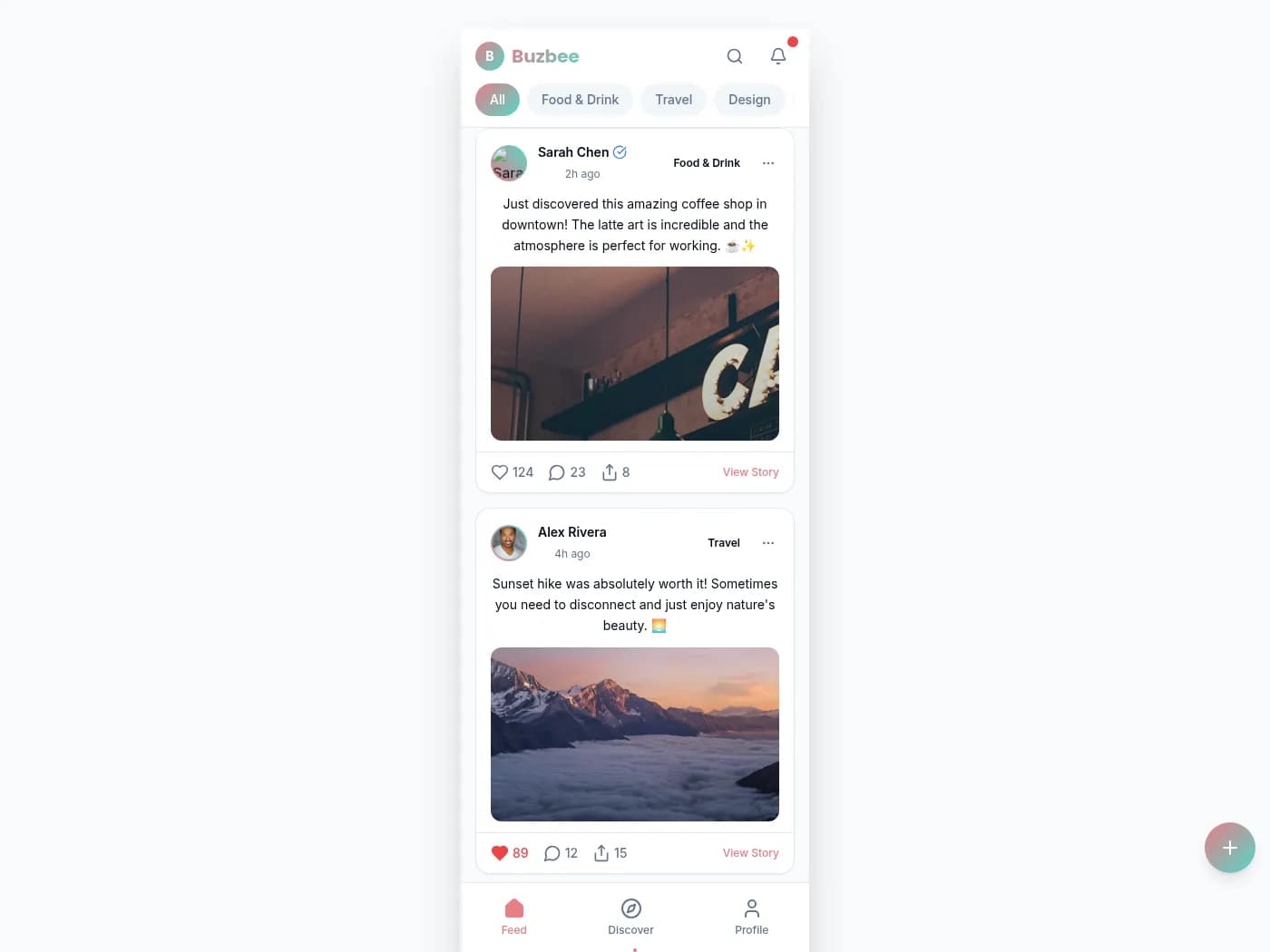 Mobile UI Design System - Buzbee Inspired