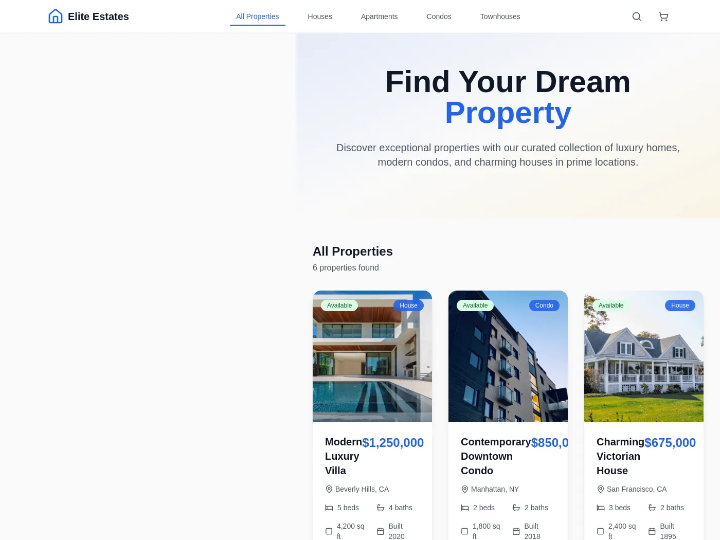 Modern Animated Real Estate Storefront