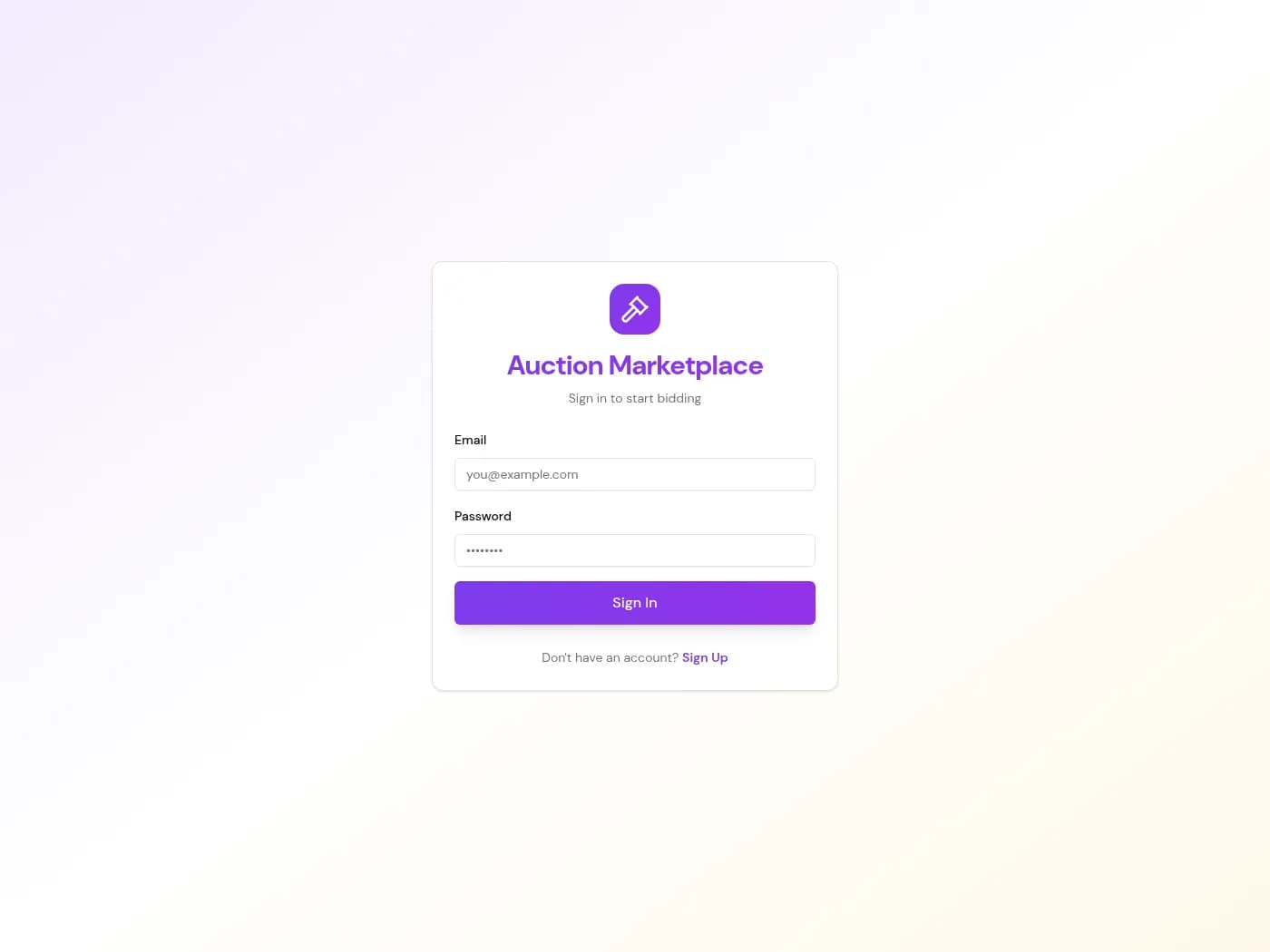 Modern Auction Marketplace Web App