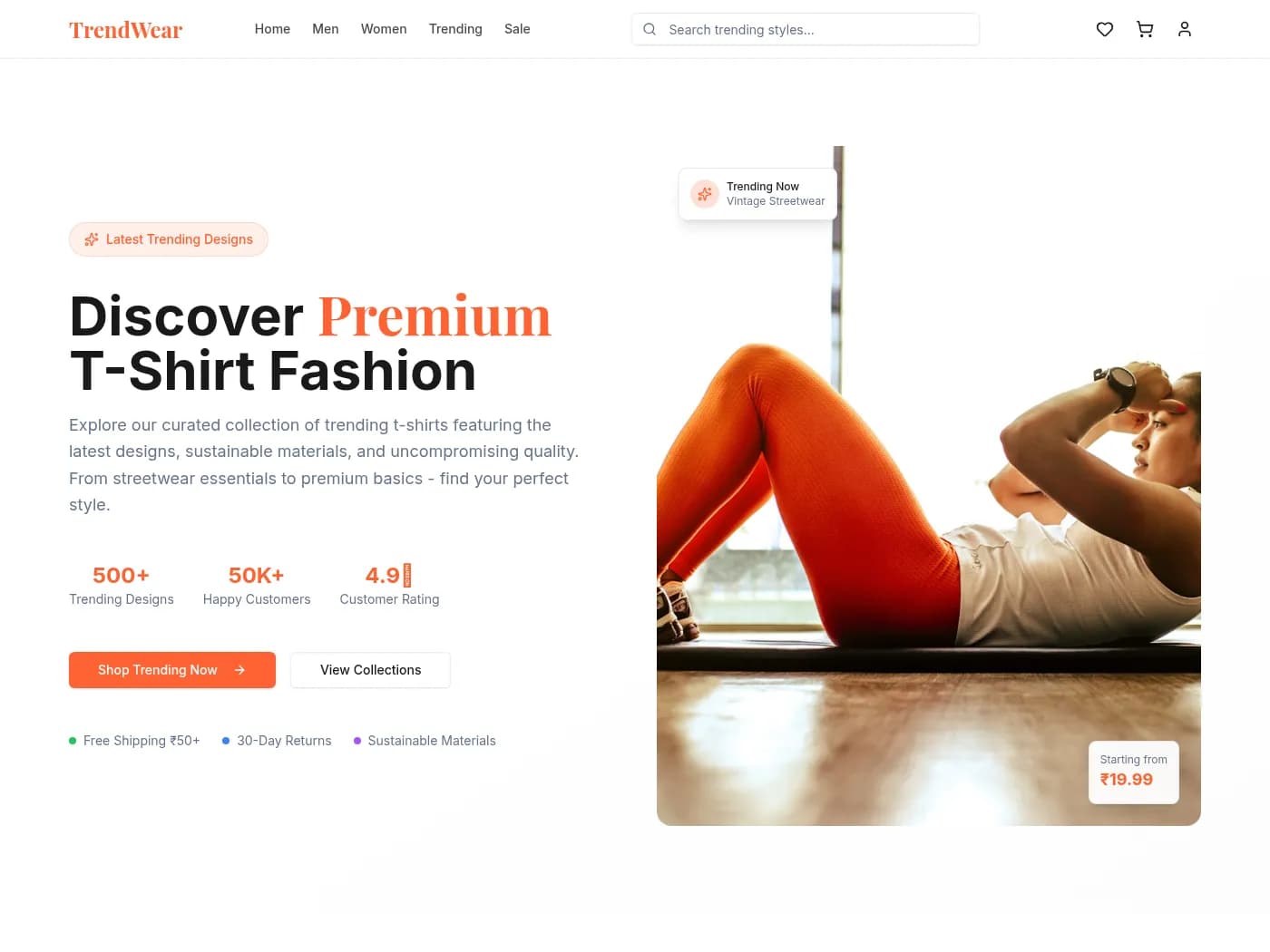 Modern AI-Powered Clothing E-Commerce Website