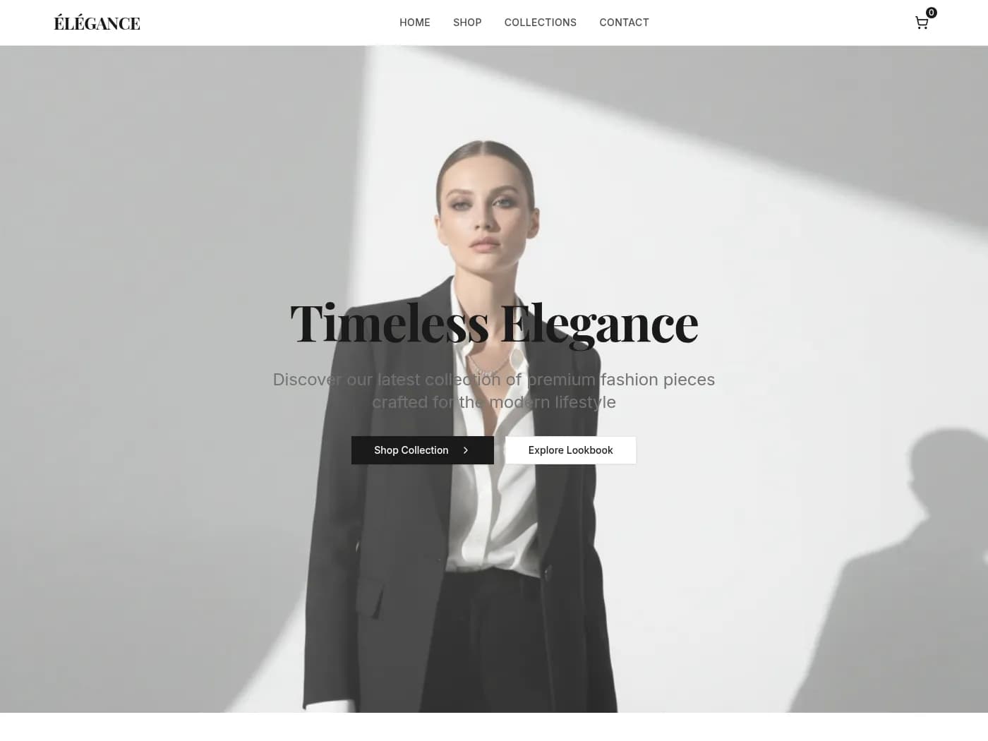Sleek E-Commerce Website for Premium Clothing Brand