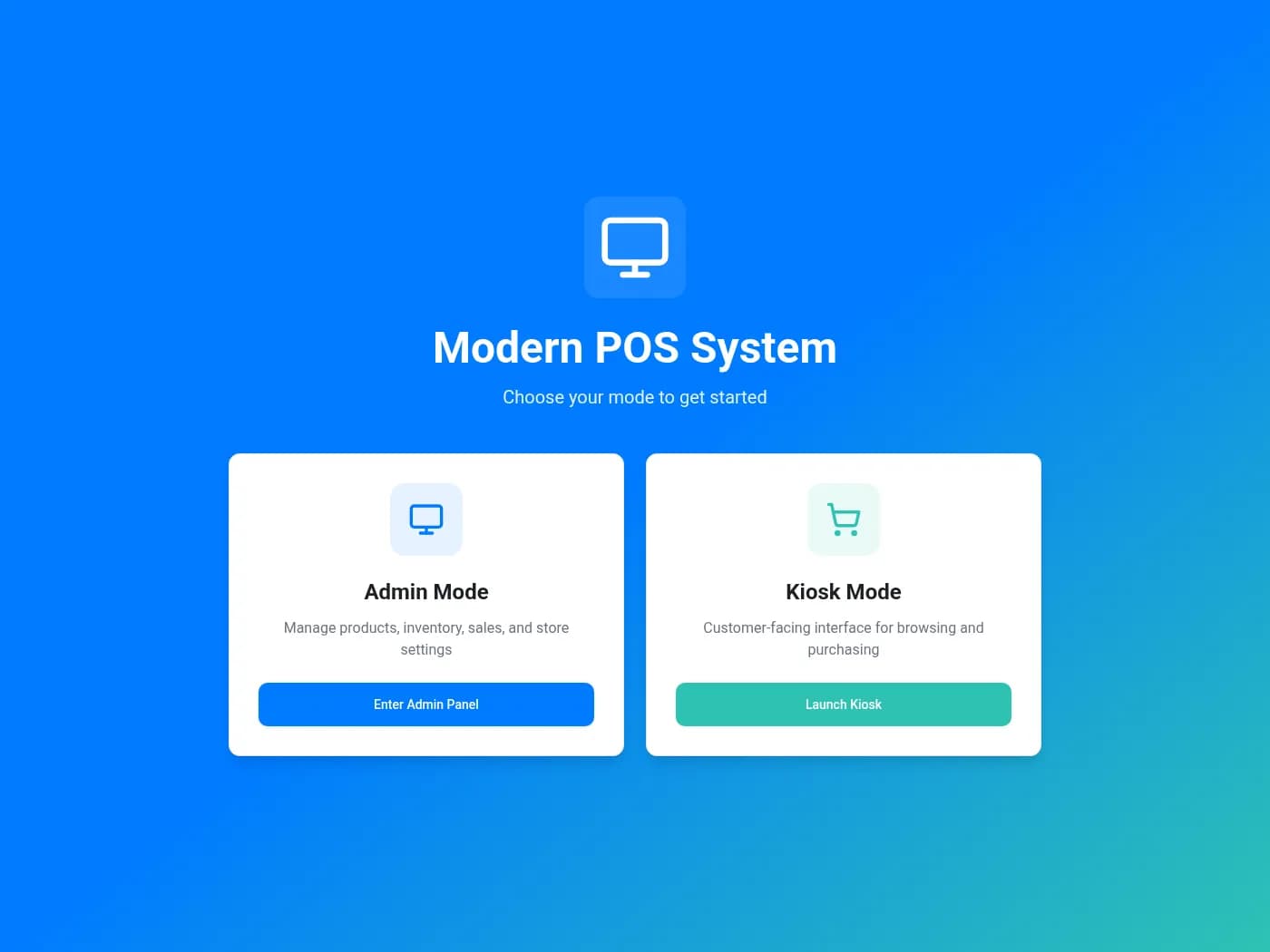 Modern Cross-Platform POS and Kiosk System