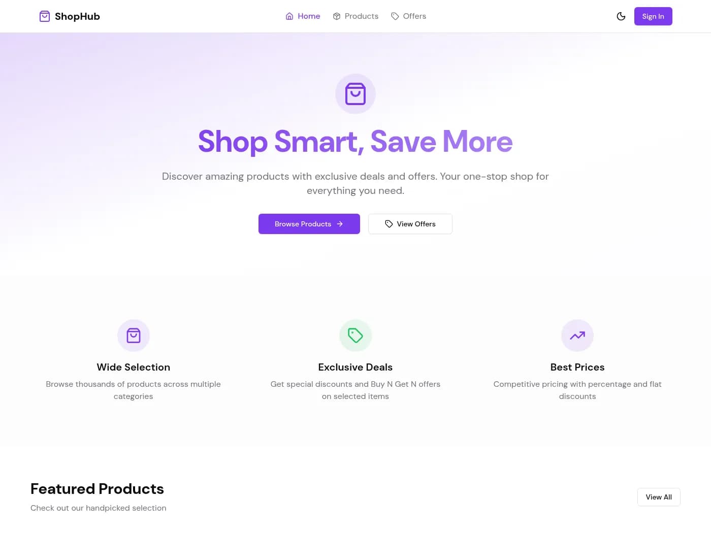 Modern Multi-Role eCommerce Web App with Admin & Customer Dashboards