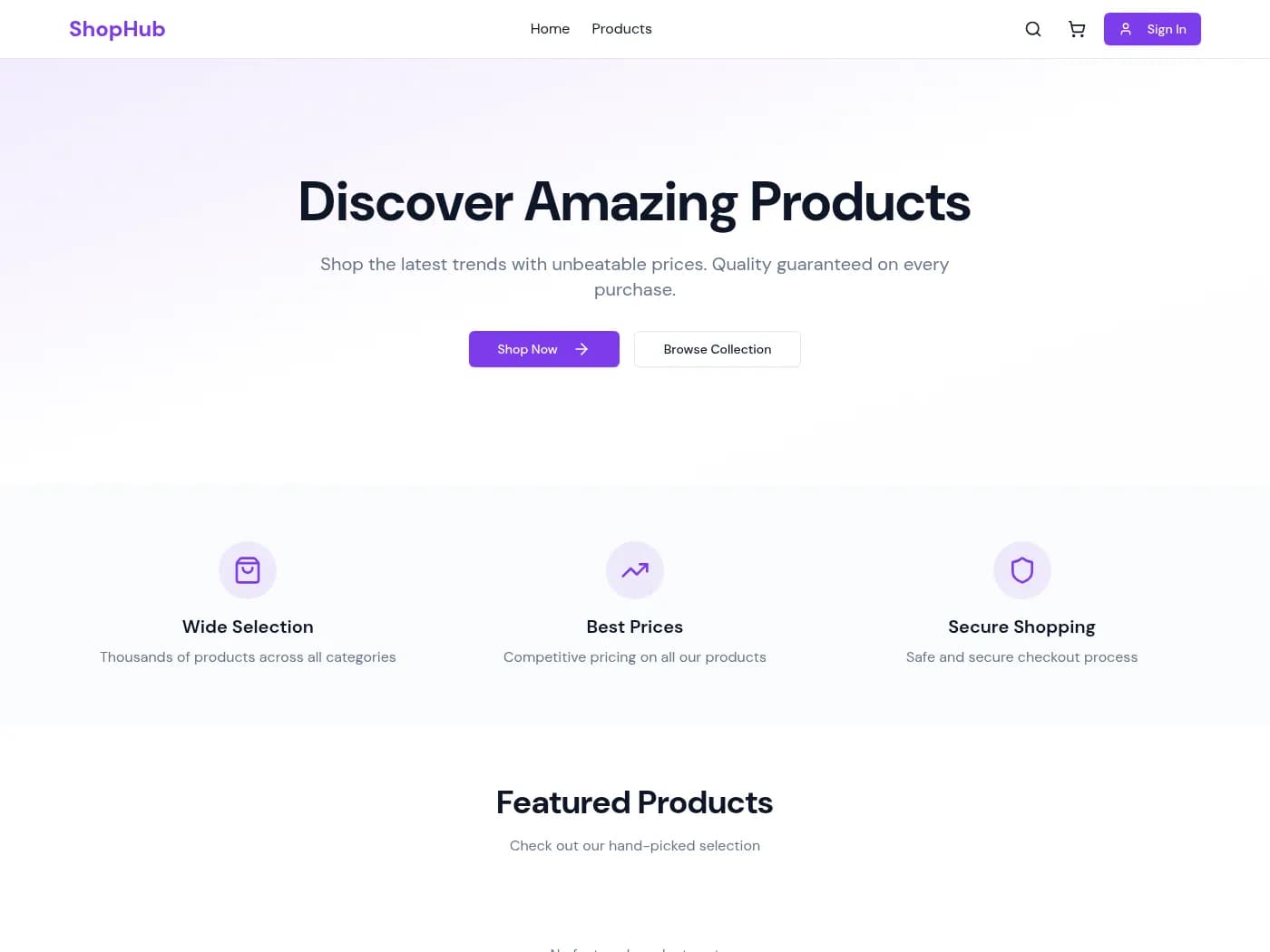 Modern Small E-Commerce Platform with Complete Admin Dashboard