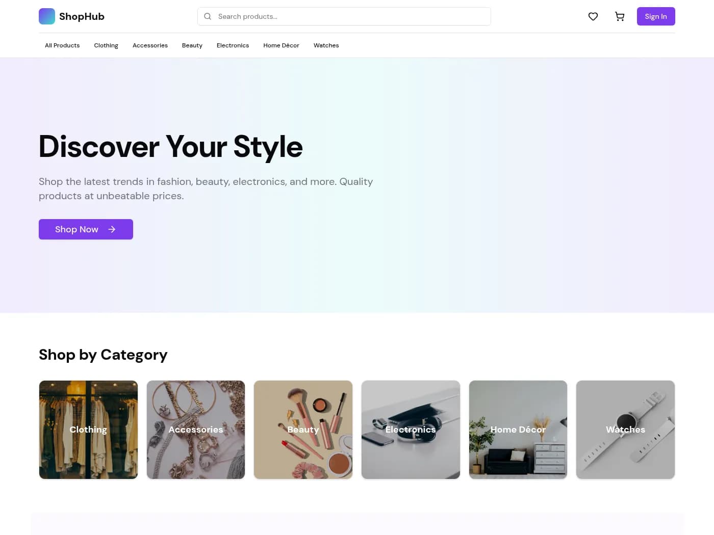 Modern E-Commerce Platform for Fashion, Beauty, and Lifestyle Products