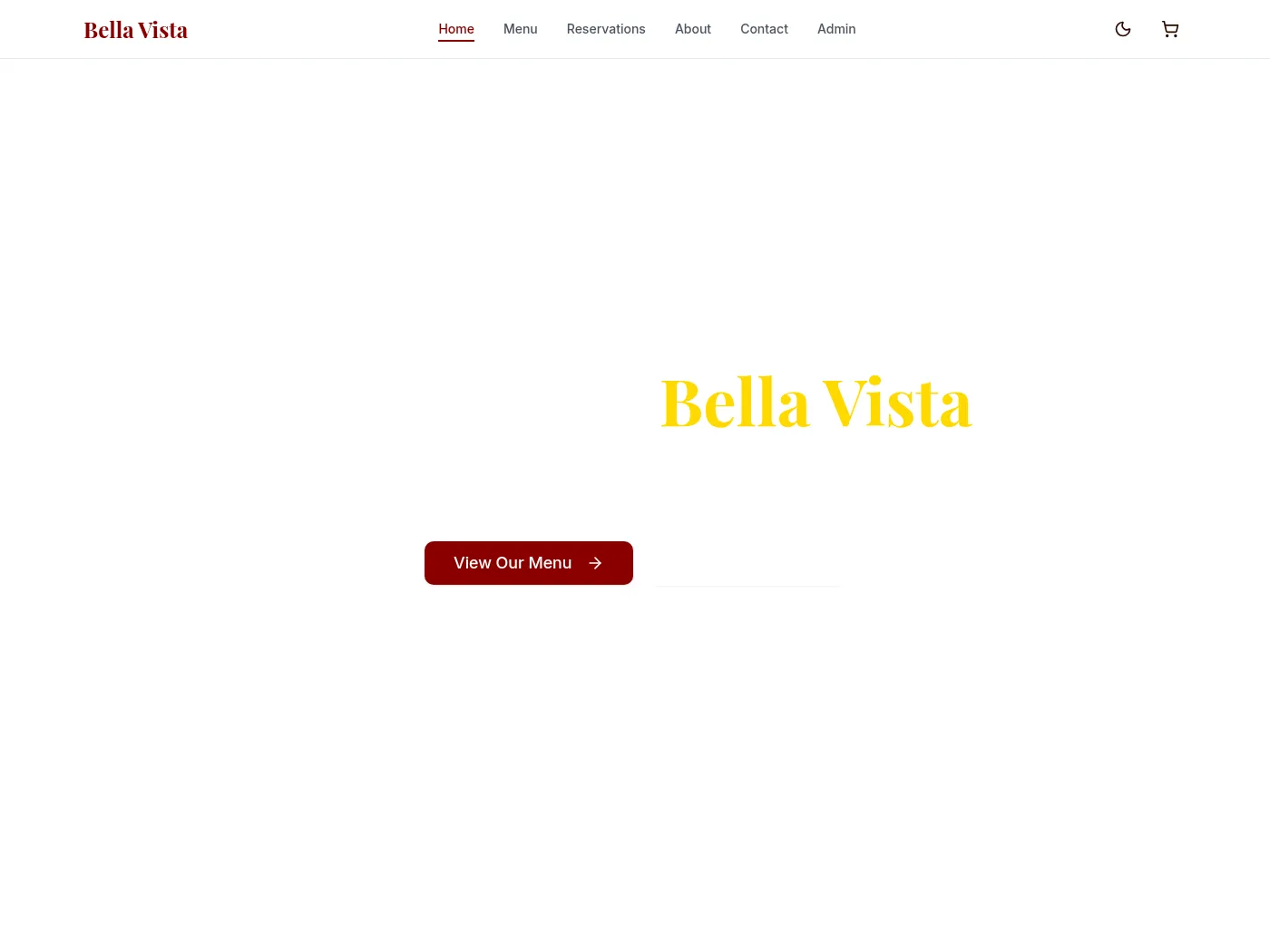 Modern Elegant Restaurant Website & Admin Dashboard