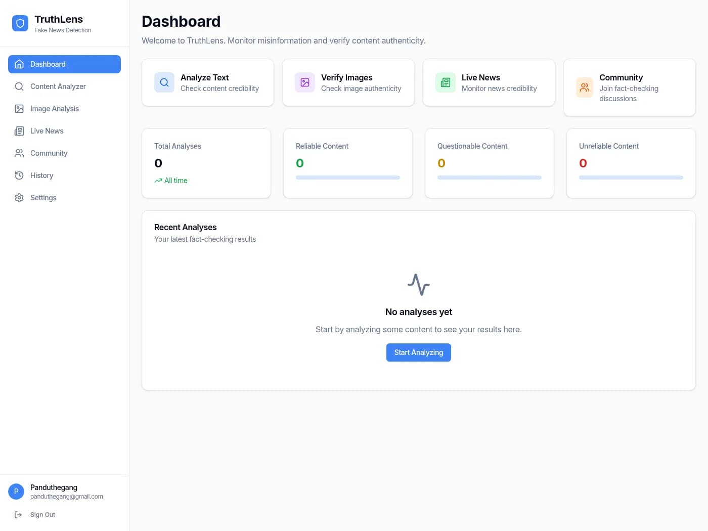Modern Fake News Detection Platform