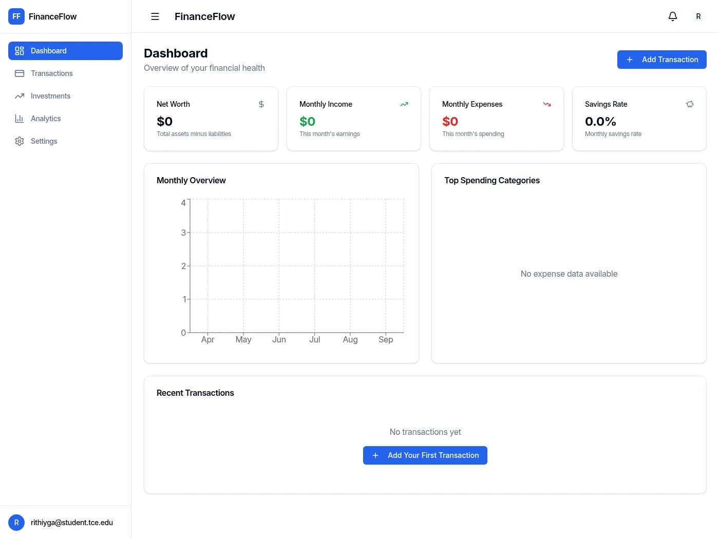 Modern Finance Manager Web App