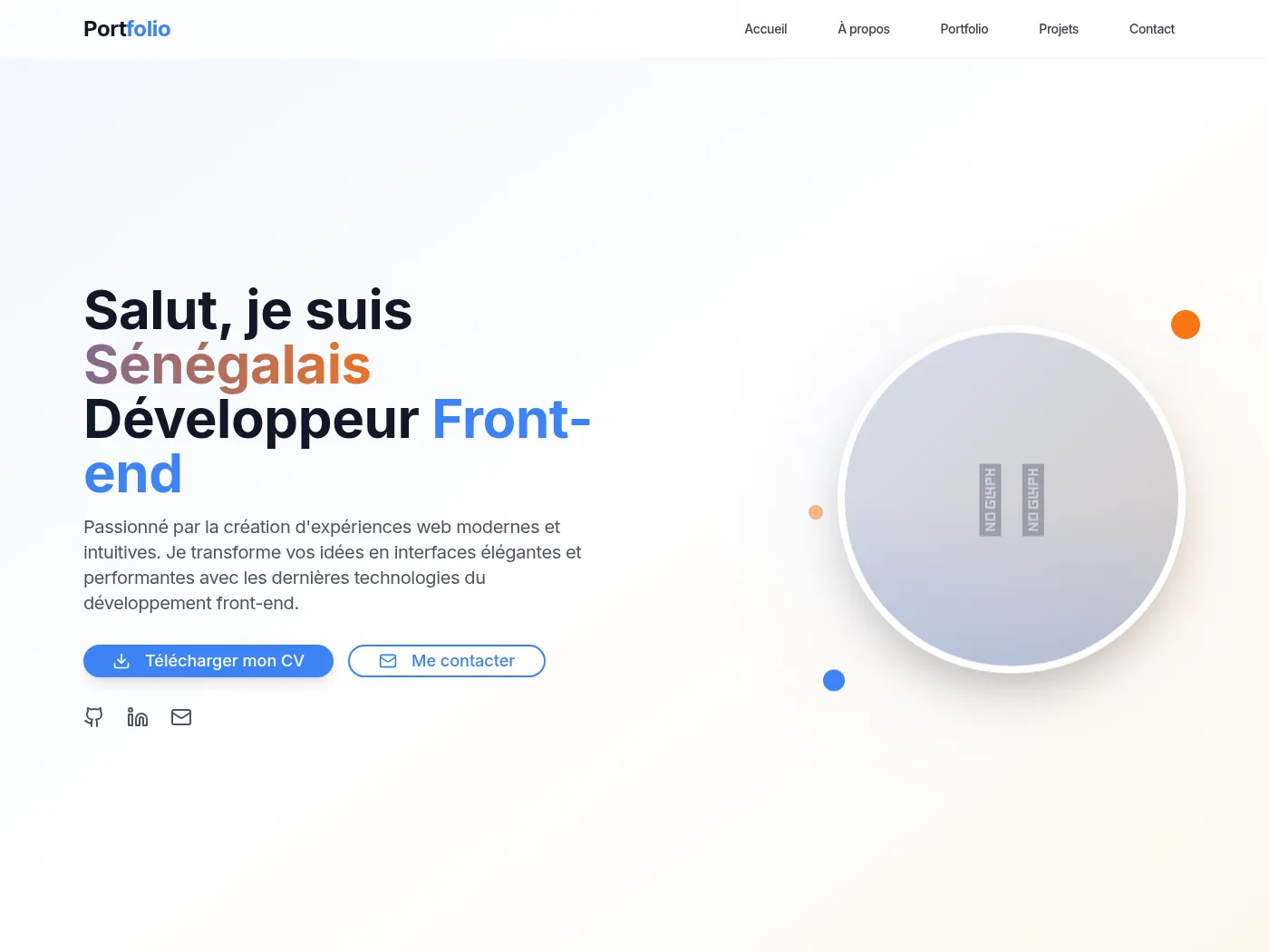 Modern French E-Portfolio Web App