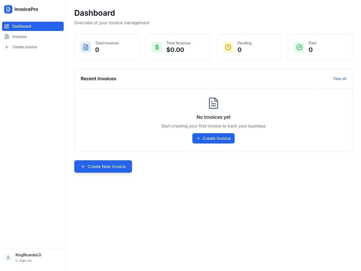 Modern Invoice Manager Web App