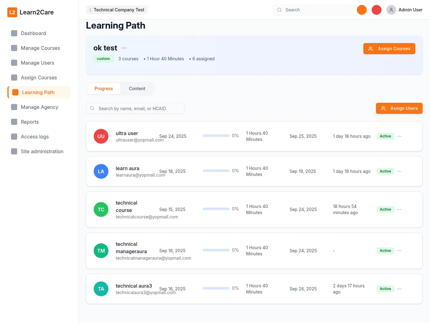Modern Learning Path Interface with Card-based Progress Visualization