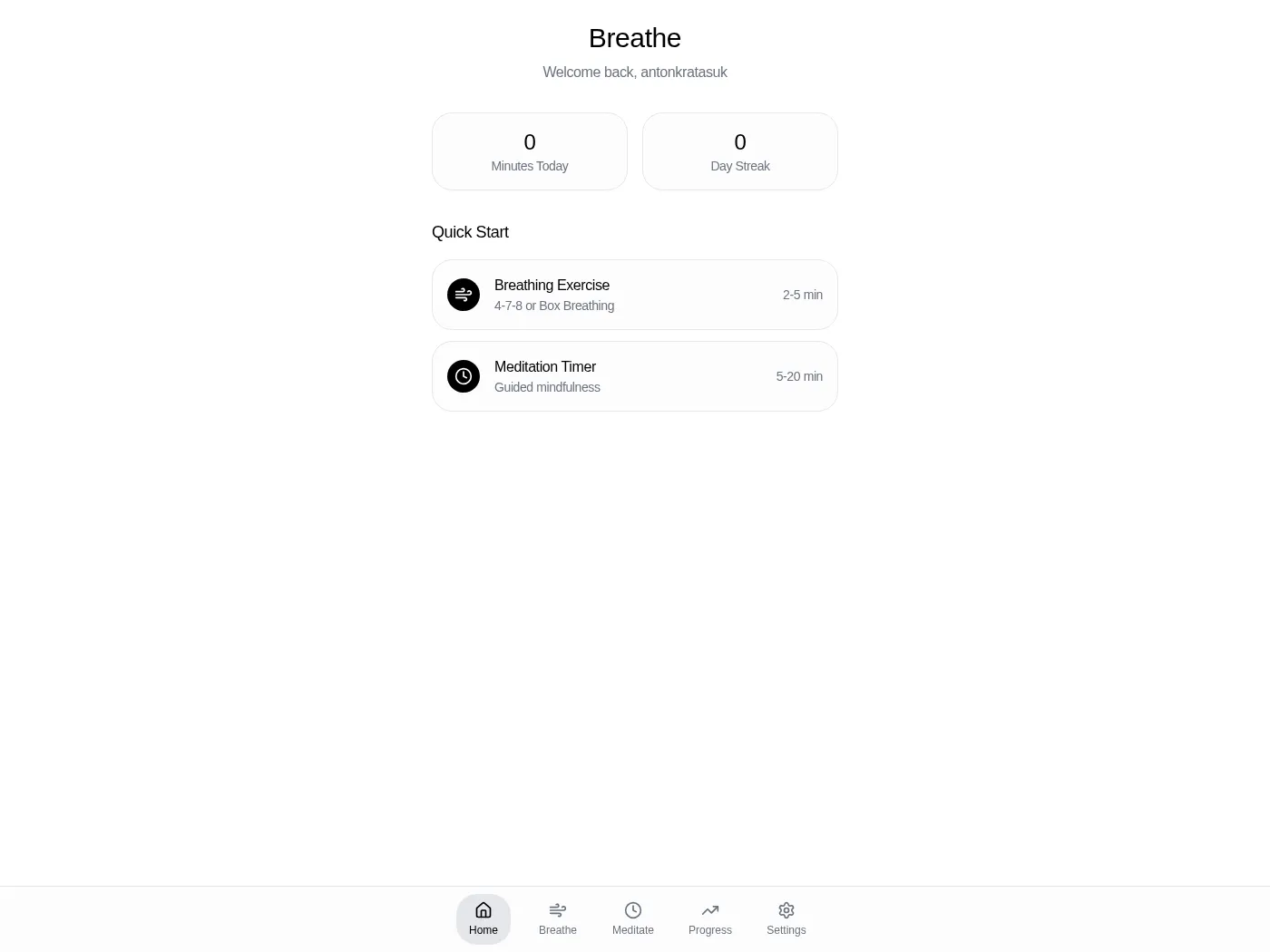 Modern Meditation & Breathing Practice App