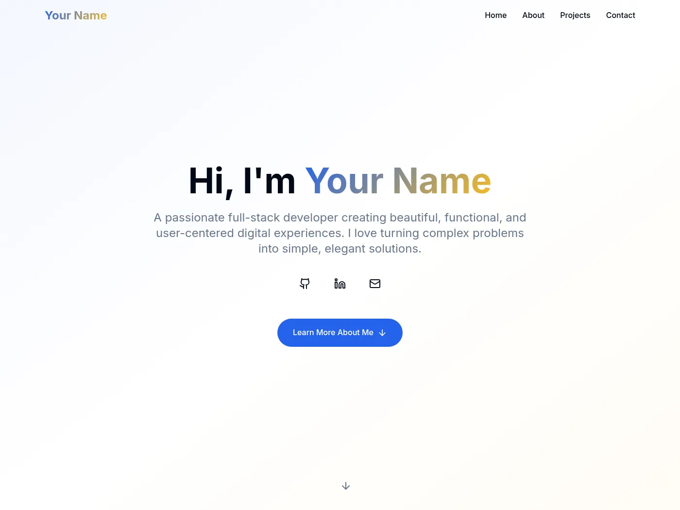 Modern Personal Portfolio Website