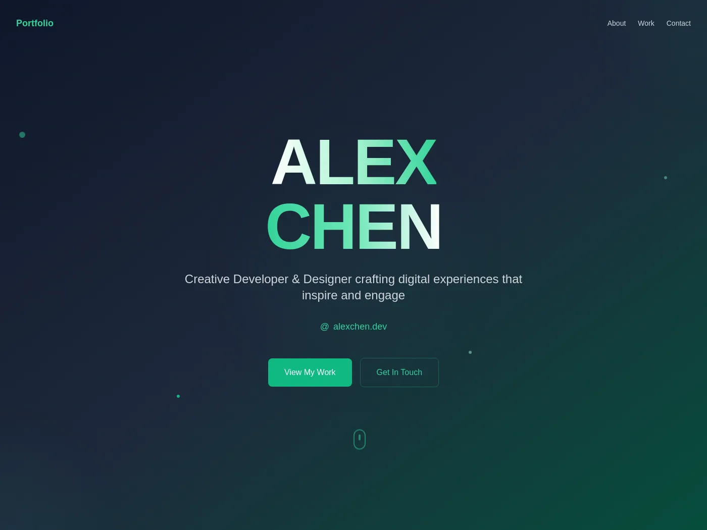 Modern Portfolio Webpage