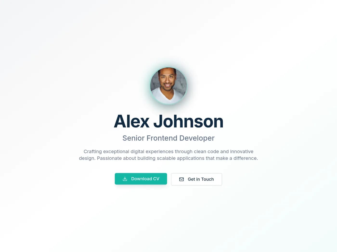 Modern Professional CV Website