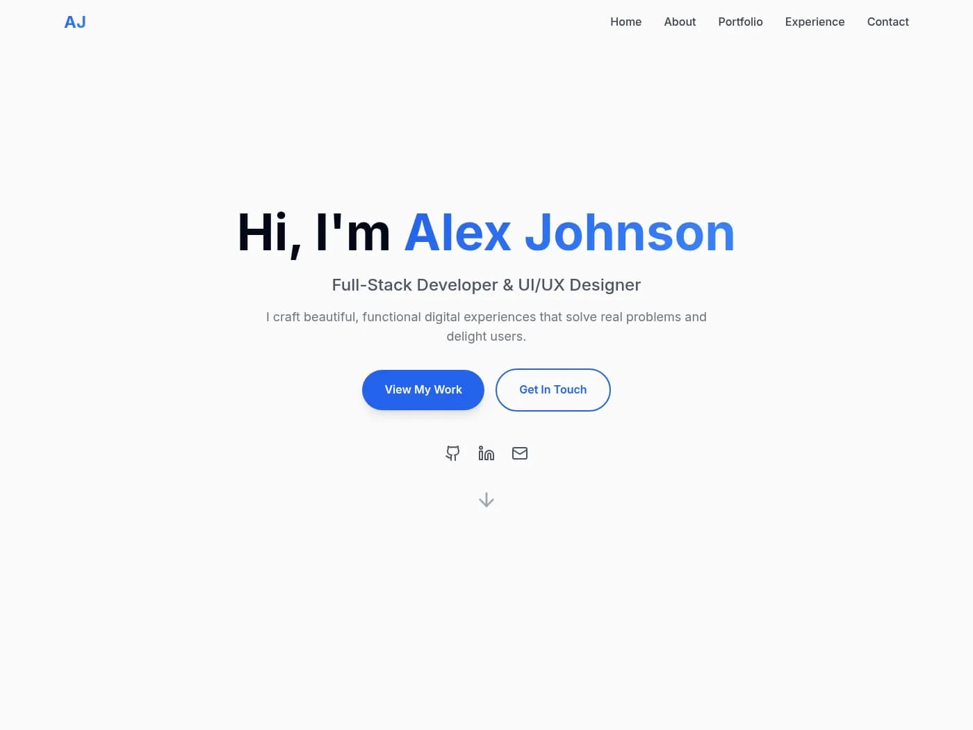 Modern Professional Portfolio Website