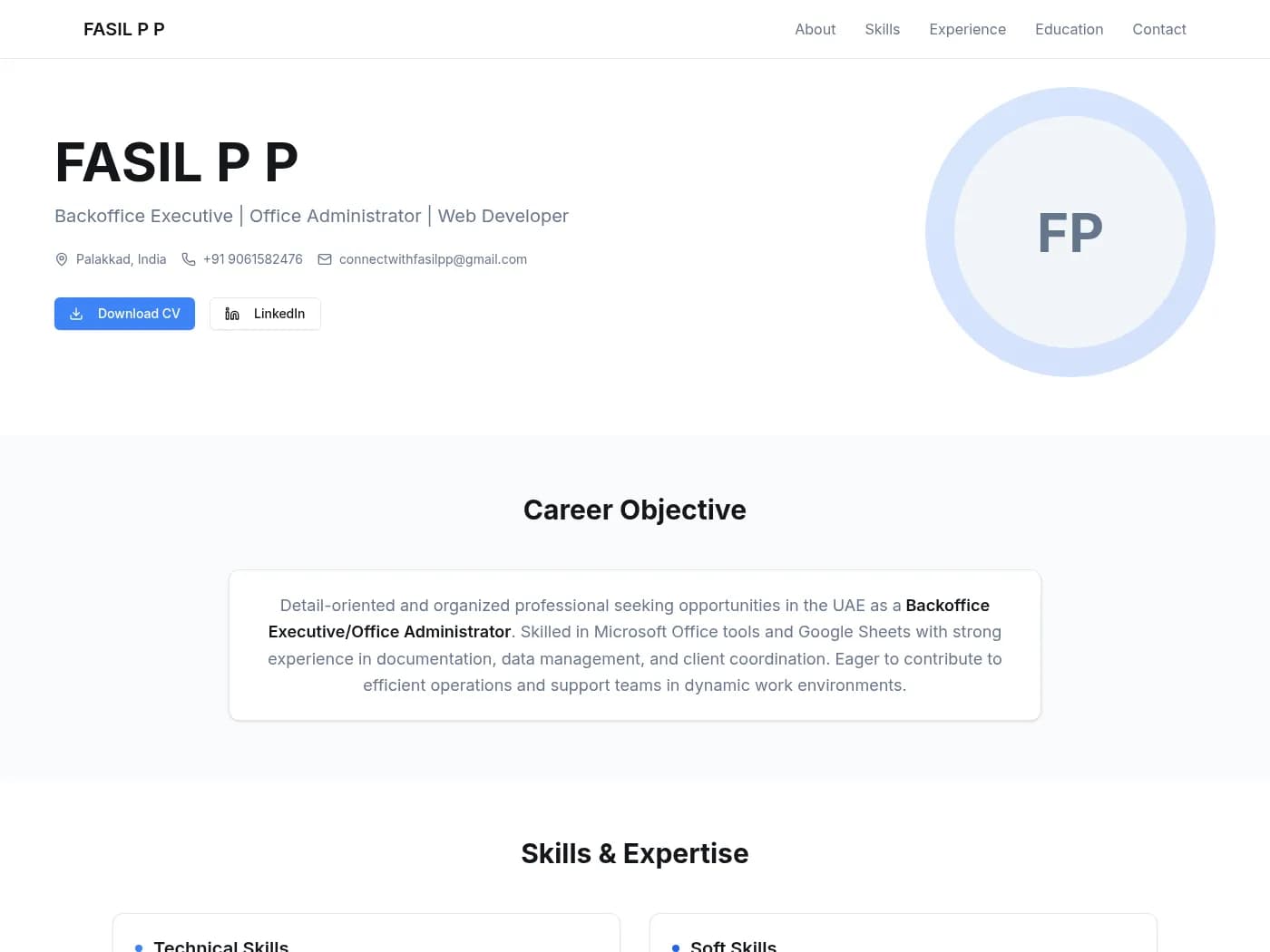 Modern Responsive Portfolio Website
