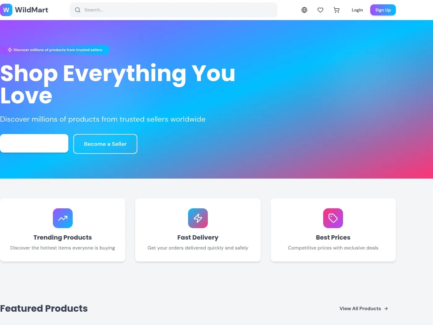 Wildberries-Style Next-Gen E-commerce Platform with Bright, Modern UI