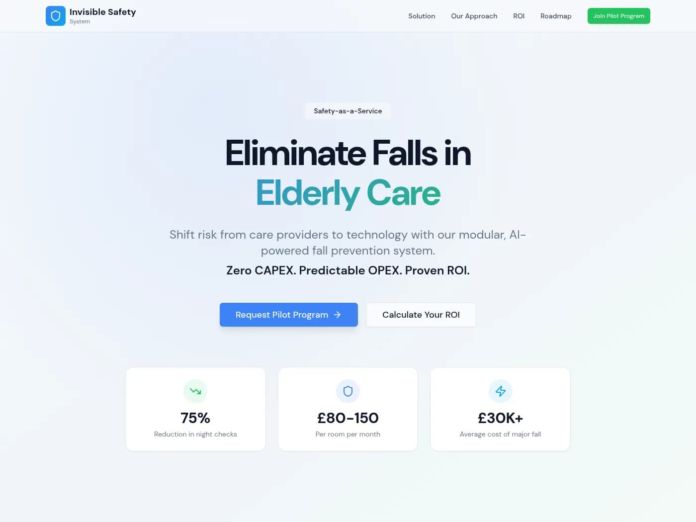 Modular Safety-as-a-Service Business Website
