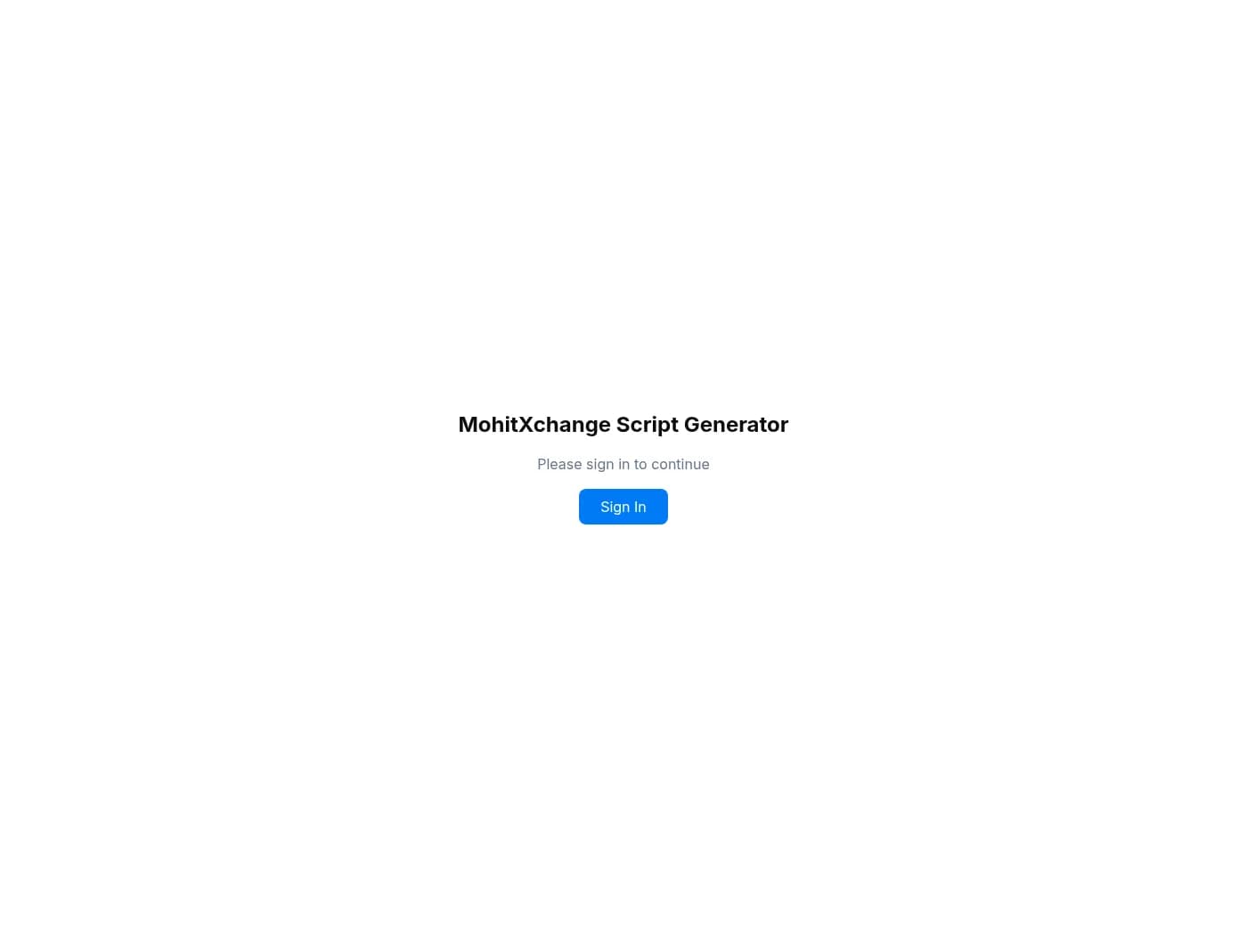 MohitXchange Indian Market News Script Generator