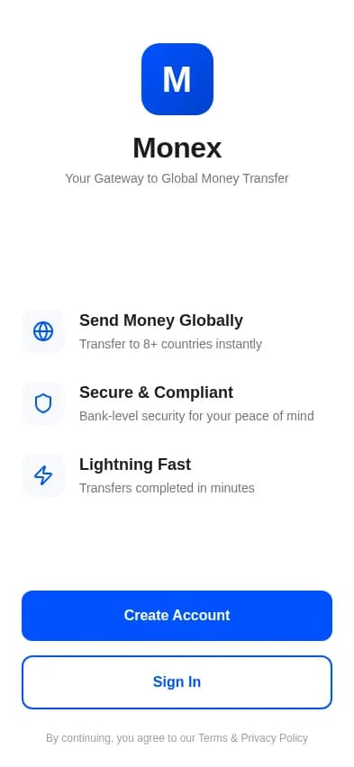 Monex – Seamless Cross-Border Money Transfer and Currency Exchange App