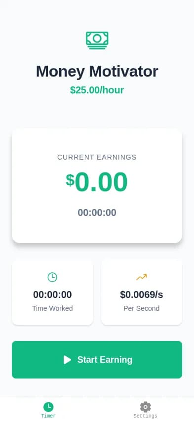 Money Motivator: Real-time Income Tracker App