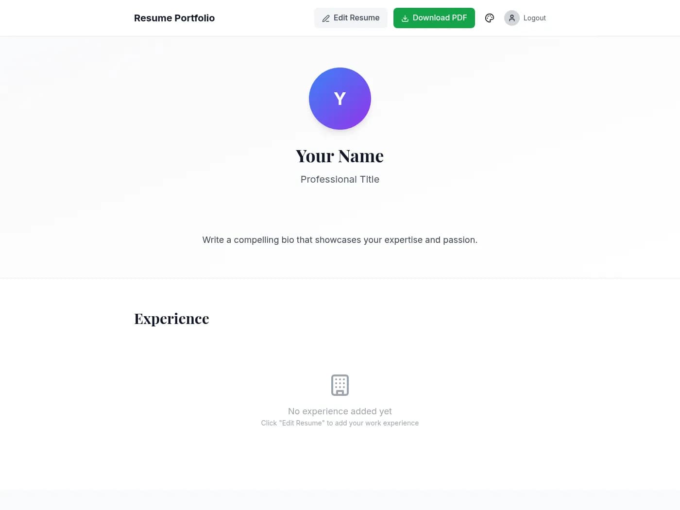 Monochrome Resume & Portfolio Website