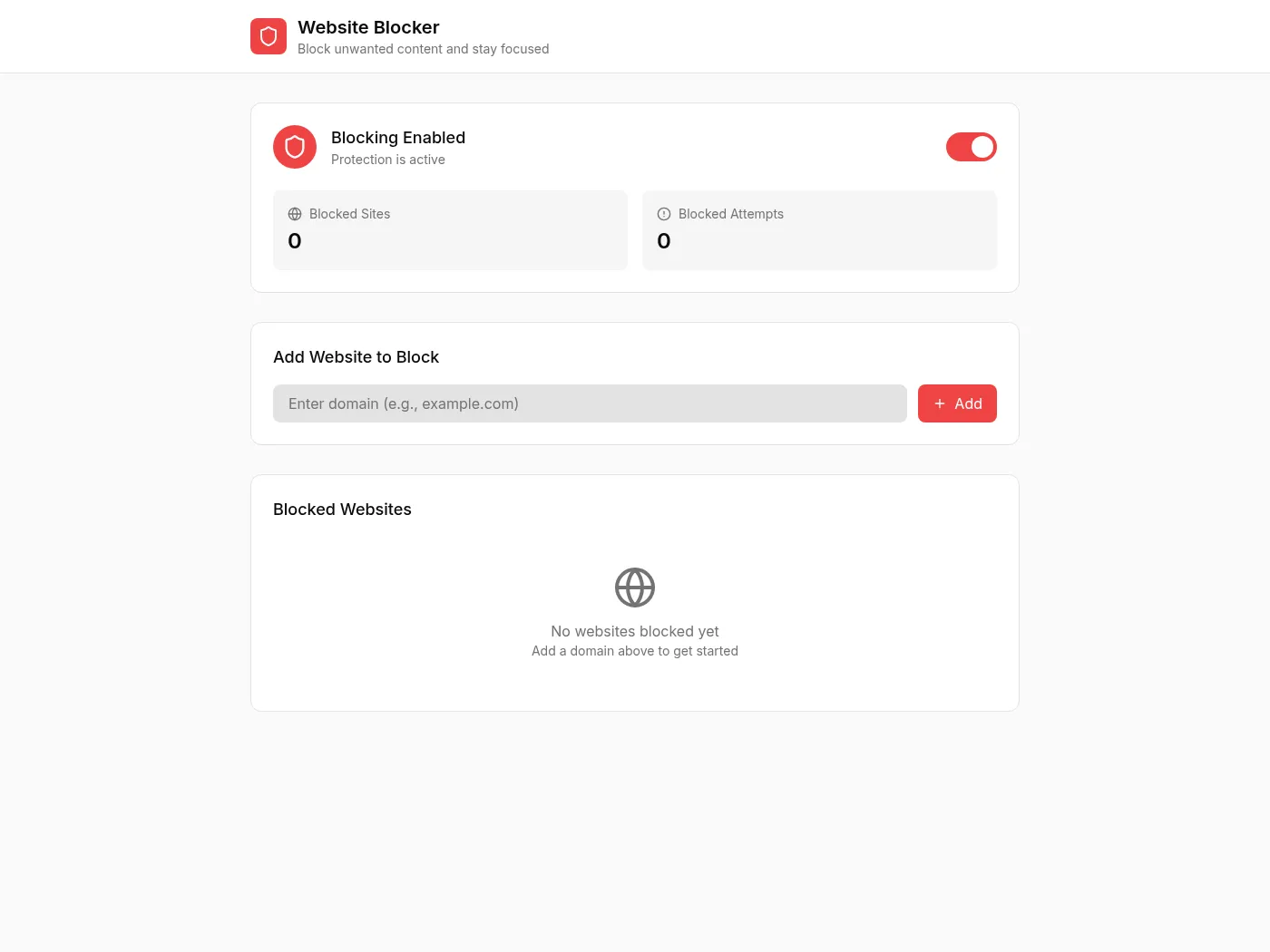 Monographic Website Blocker