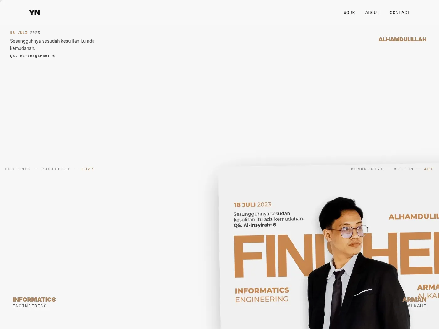 Monumental Motion Portfolio – A Stunning Digital Art Portfolio with Fluid Motion and High-Impact Typography