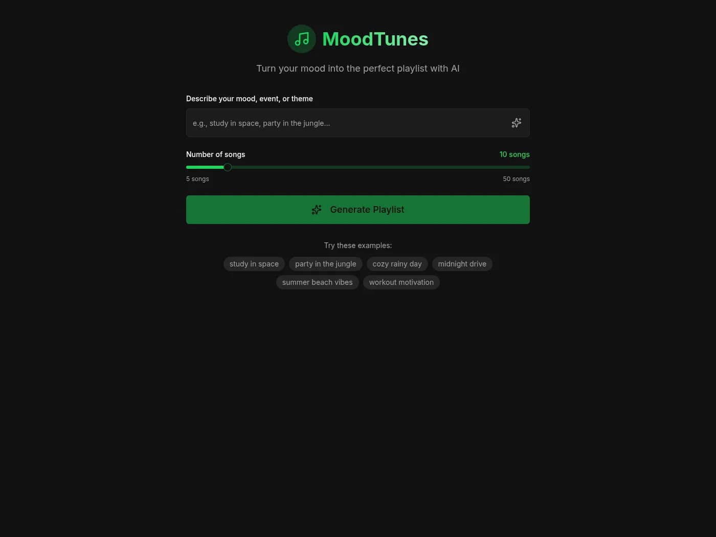 MoodTunes: AI-Powered Spotify Playlist Builder